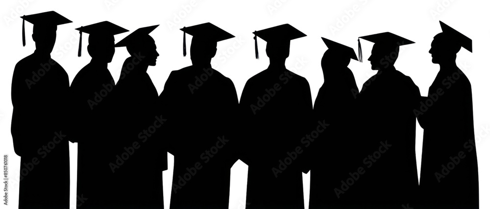 PNG Graduation silhouette clip art graduation adult white background ...