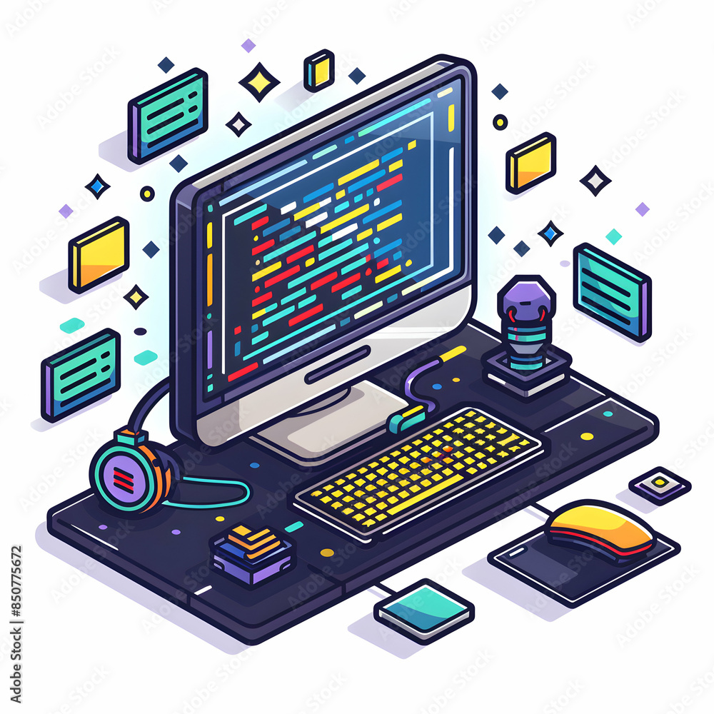 Programming Icon and Code Analytics Symbol in 3D Flat Style Boost Your ...