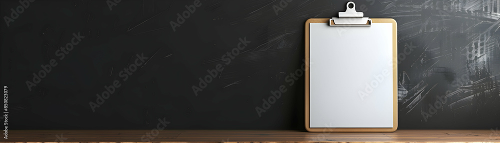 Clipboard and Paper Icon with Space for Text on Professional Background ...