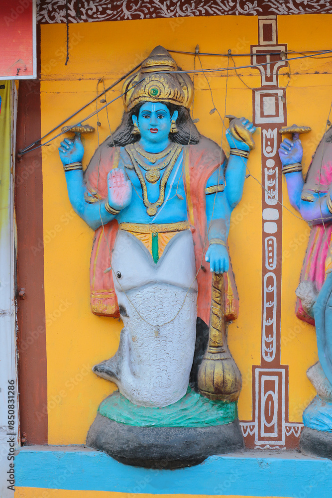 Matsya avatar is one of the main incarnations of the god Vishnu in ...