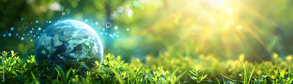 Earth Conservation and Ozone Protection Concept: Photo Realistic Image ...