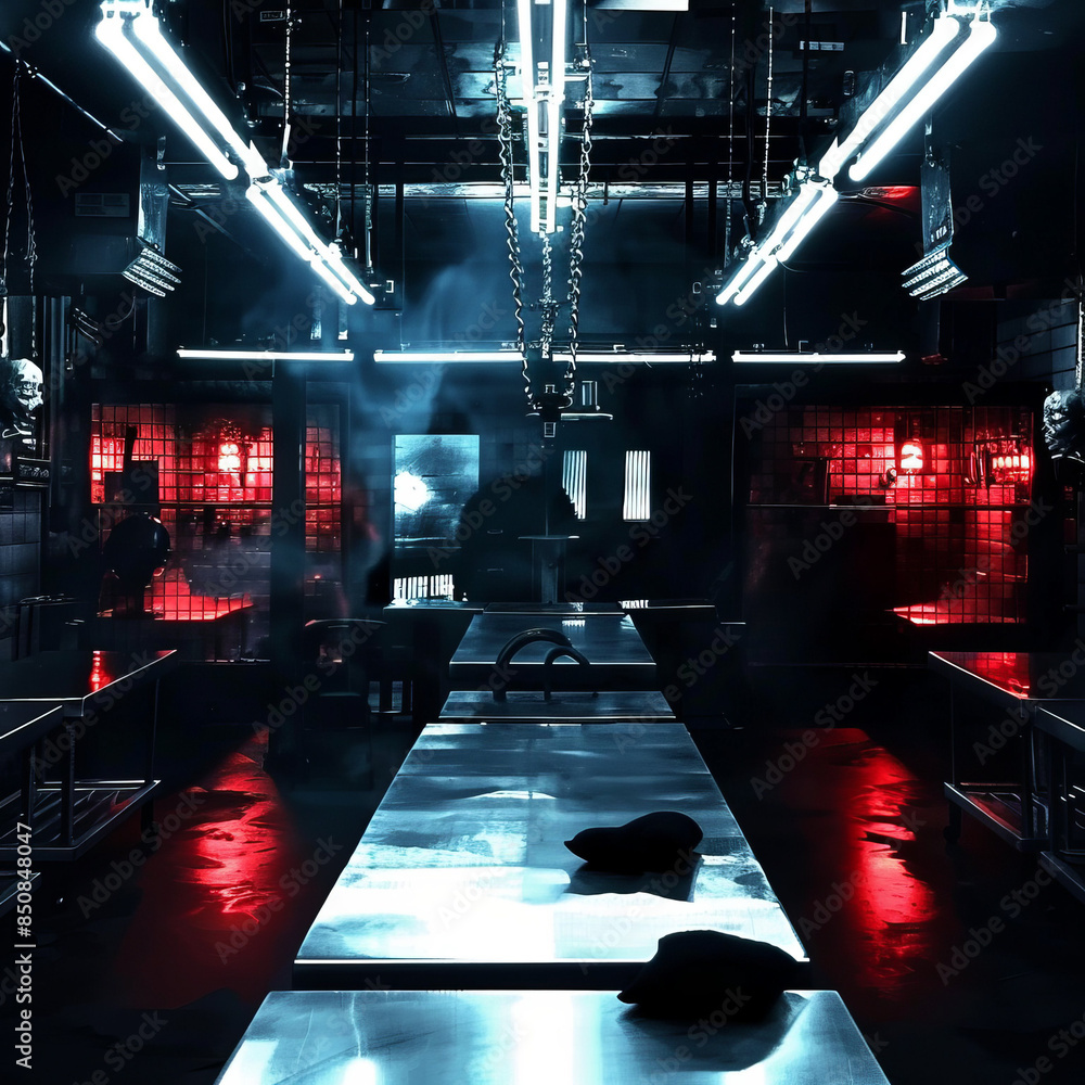 Top View Tabletop Adventure Battle Map in Grim Morgue Setting Gen AI ...