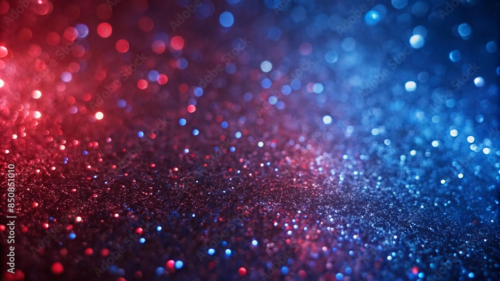 Abstract patriotic red white and blue glitter sparkle background for ...