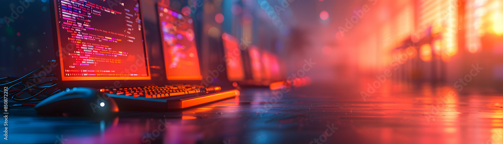 Modern Programming Dashboard and Codebase Icon with Text Space on ...