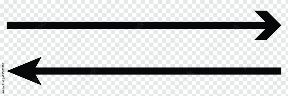 WebLong arrows icon set. Vector set of trendy long arrows left and ...