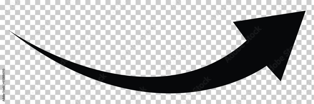 Black arrow to the right vector, isolated on transparent background ...