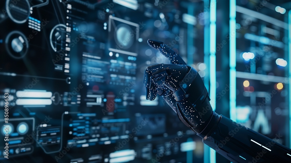 Human interact with AI artificial intelligence virtual assistant ...