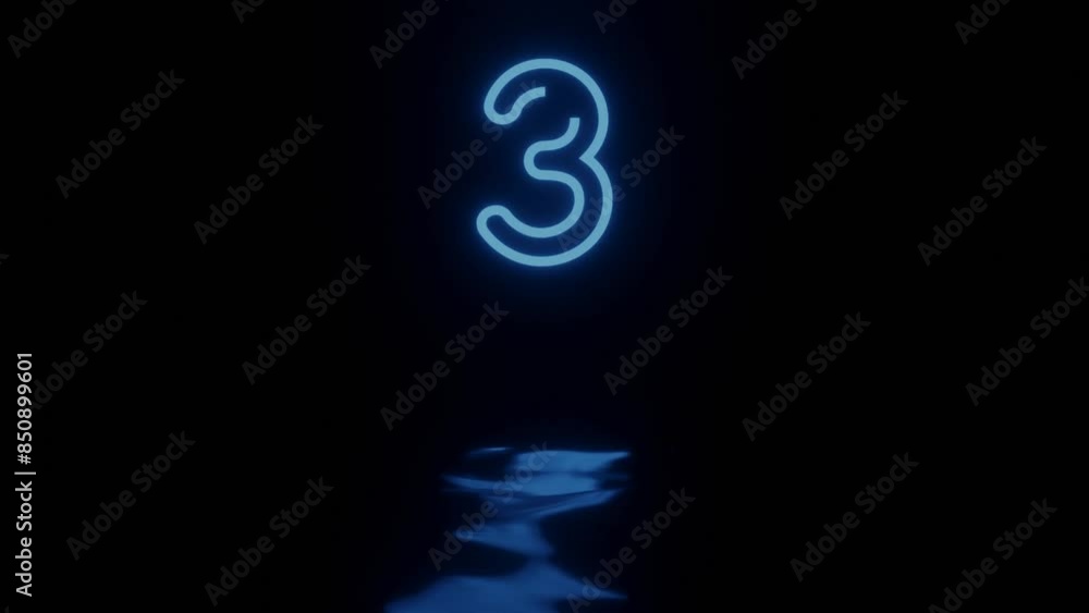 Three Two One Countdown 4K Animation Motion. Countdown animation in ...