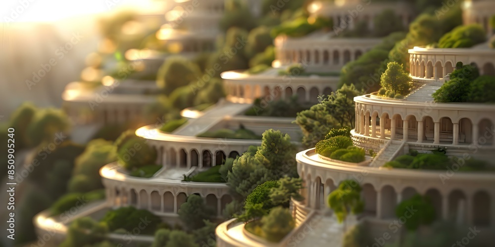 The Hanging Gardens of Babylon Magnificent Terraced Gardens in Ancient ...