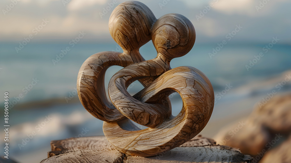 Embracing Figures and Infinity Symbol Concept Symbolizing Eternal Love ...