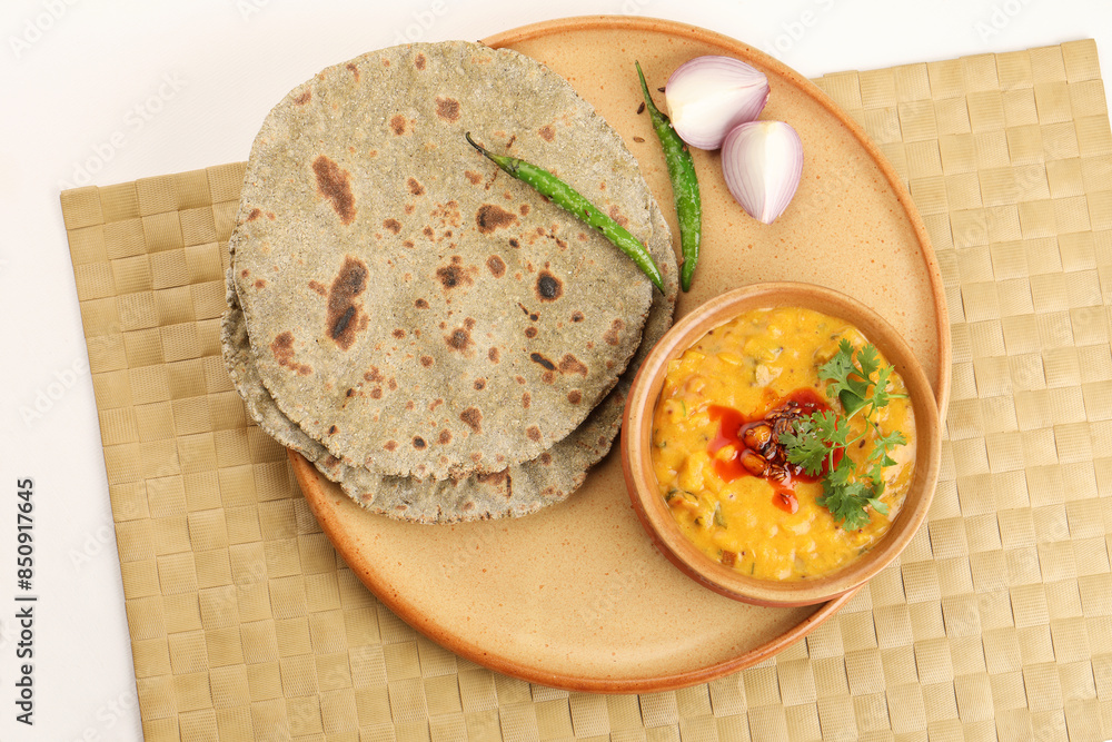 Multigrain Roti or millet flat bread.Made with chana ,caun, green moong ...