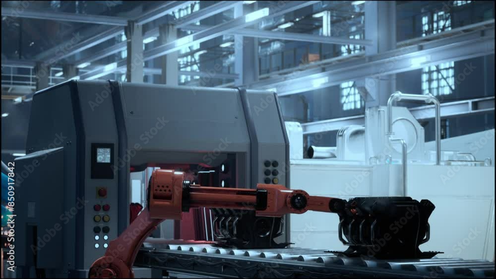Smart Industry Robot Arms Modernization For Digital Factory Technology ...