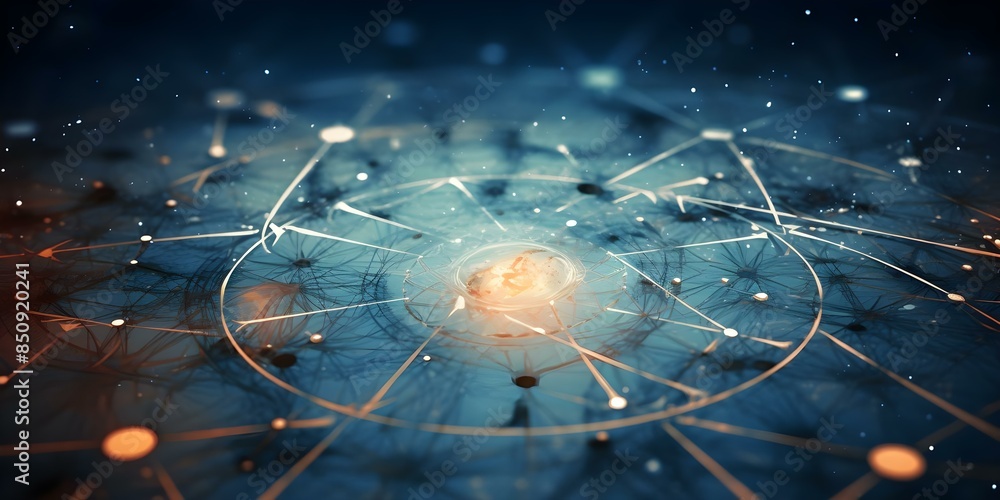Abstract representation of intersecting timelines creating intricate ... Abstract representation of intersecting timelines creating intricate ...