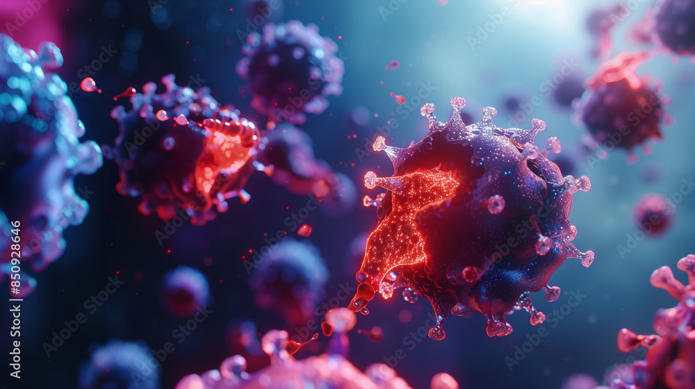 CAR-T therapy shows genetically engineered T cells that produce a ...