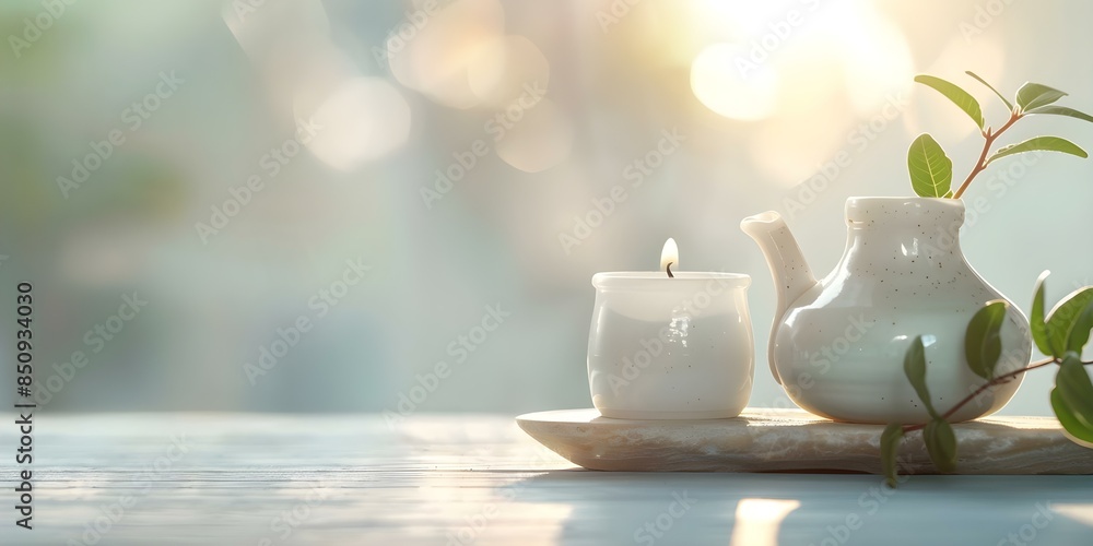 Allergy relief set with Himalayan Neti Pot Ayurvedic ceramic and ...