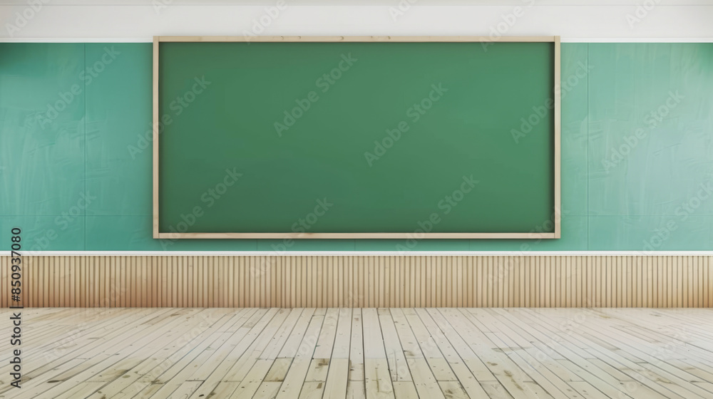 Blackboard. Back to school. Green school board on the wall in a school ...