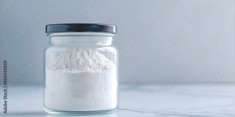 Visual Representation of a Jar of Creatine Monohydrate Powder for ...