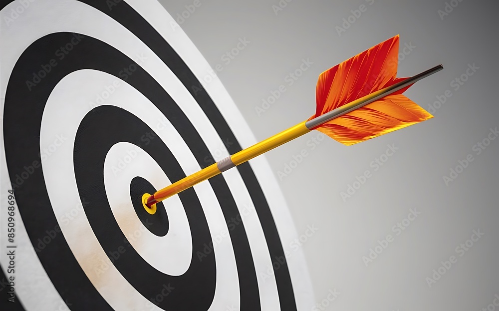 Target with arrow icon set. Archery target with arrow. Archery target ...