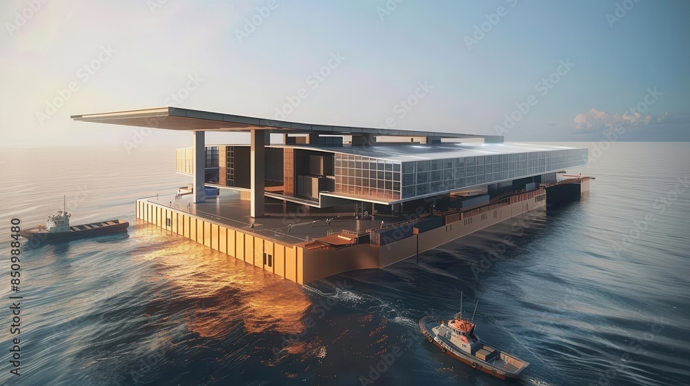 Floating Logistics Hub: An innovative floating logistics hub anchored ...
