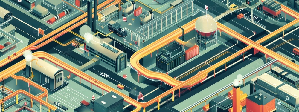 Interactive Supply Chain Map: A digital map displaying the entire ...