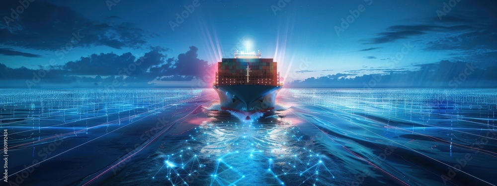 Smart Container Ship: A container ship equipped with smart technologies ...
