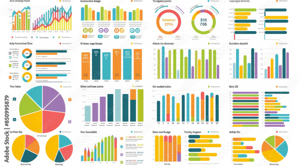 Engaging infographic without text, using vibrant gradients and modern ...