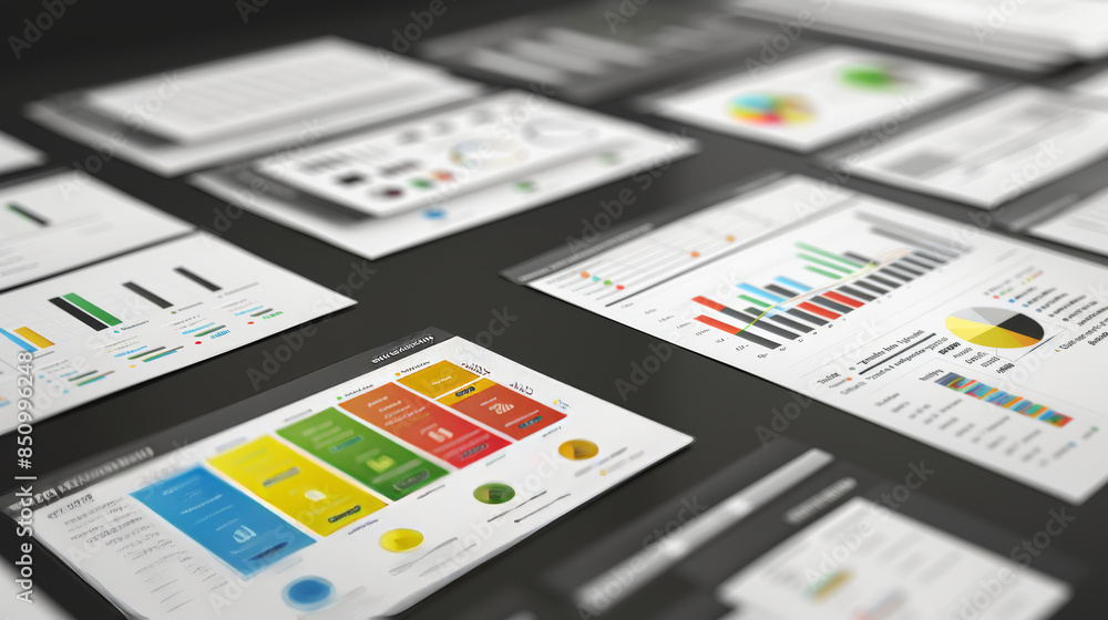 Engaging infographic without text, using vibrant gradients and modern ...