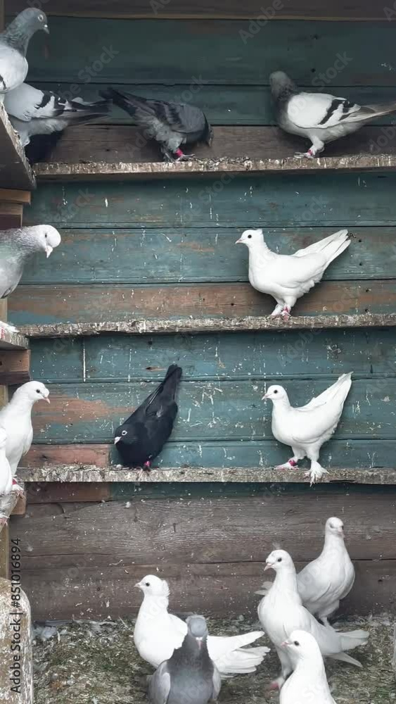 pigeons, a group of pigeons, the world of birds, a dove symbol of peace ...