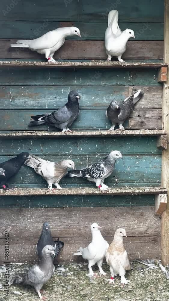 pigeons, a group of pigeons, the world of birds, a dove symbol of peace ...