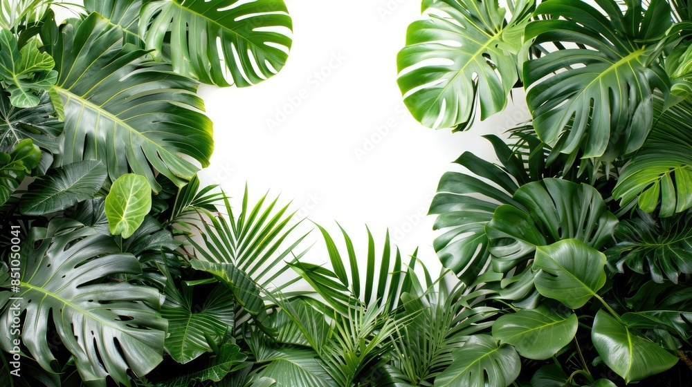 Tropical Plant Growing in a Garden with a White Background for a Green ...