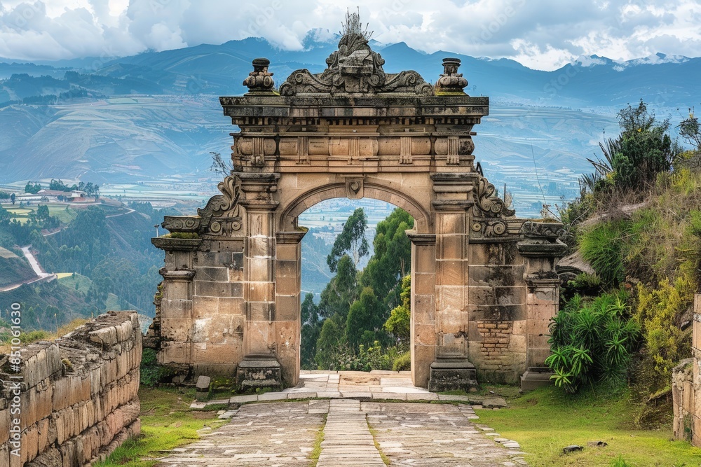 Ancient city of Cajamarca, known for its grand temples and historical ...