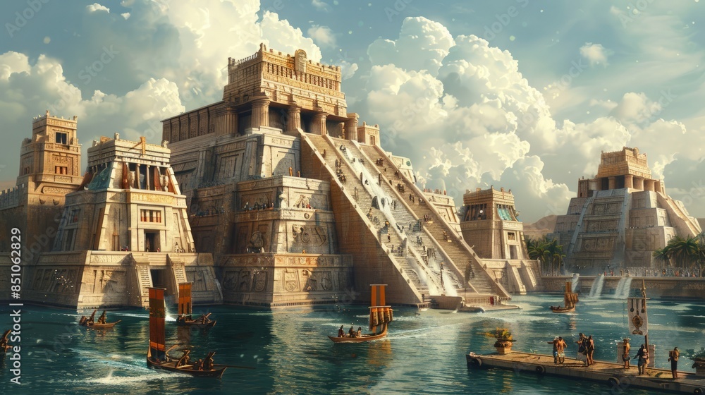 Temple of the Sky God in Tenochtitlan, showcasing its grand ...