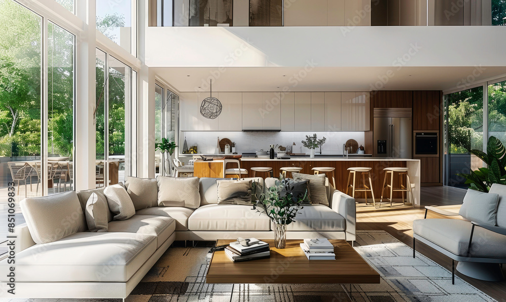 Premium Images beautiful living room interior in new luxury home with ...