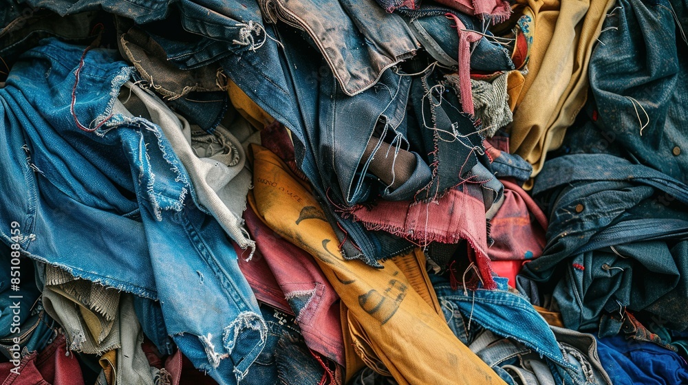 Old Textiles and Clothing Pile: Recycling in the Fast Fashion Industry ...
