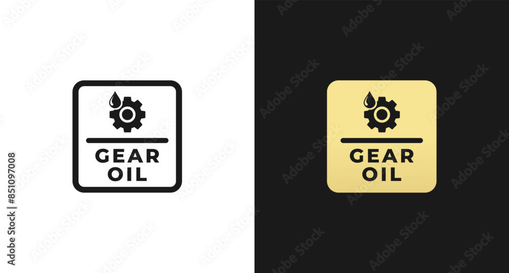 Gear oil label or gear lube label vector isolated. Best gear oil or ...