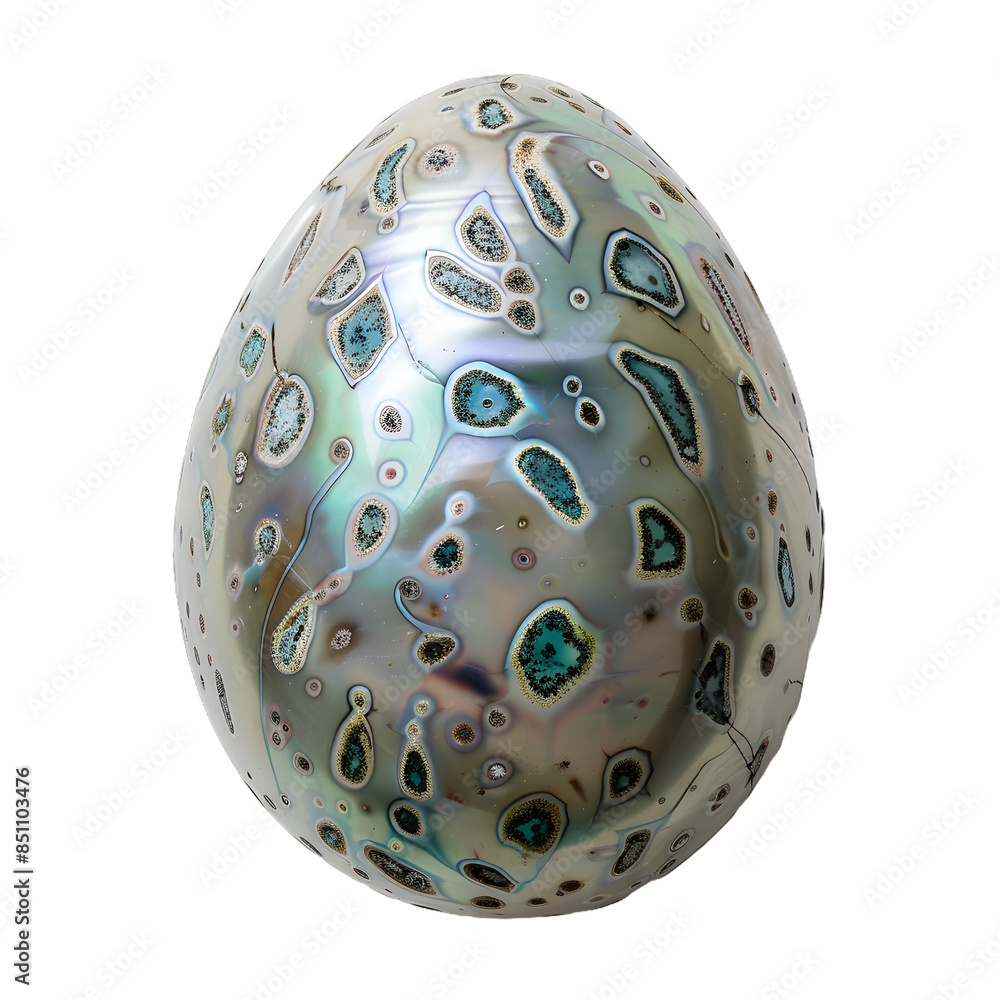 [Transparent Background PNG]Paua Shell Egg on White Background Stock ...