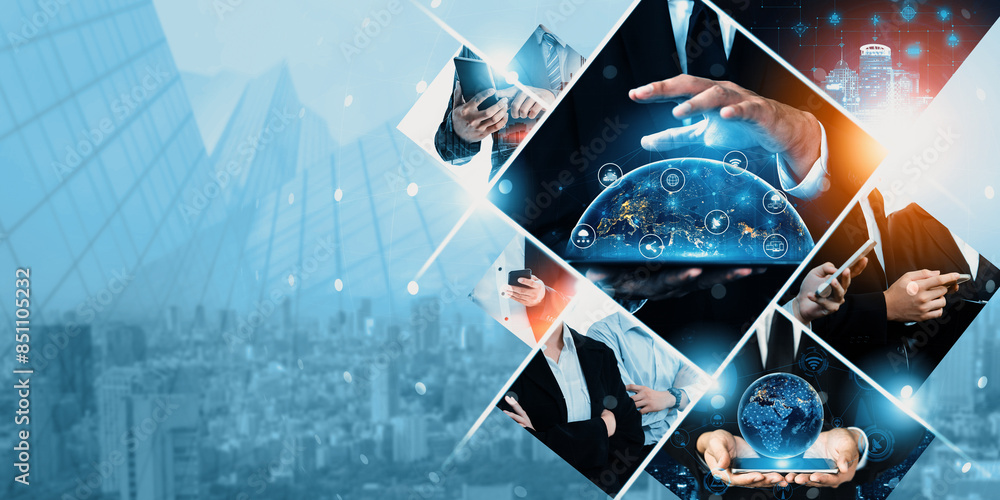 Communication technology , smart connection IOT and people network ...