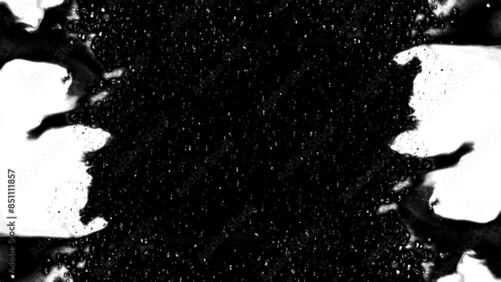 Ink splatter brush stroke transition abstract ink brush slow motion ...