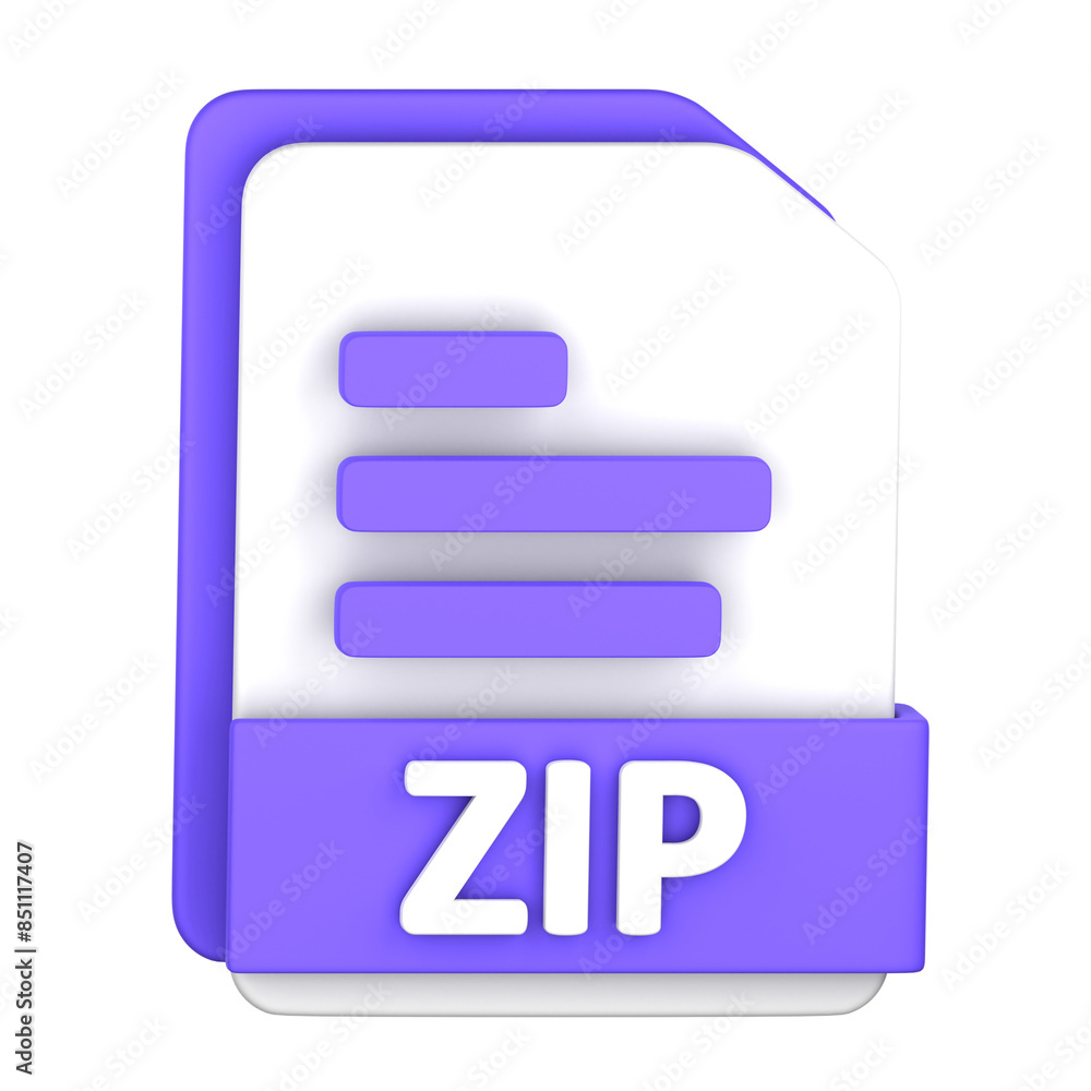 ZIP File 3D Illustration for uiux, web, app, presentation, etc Stock ...