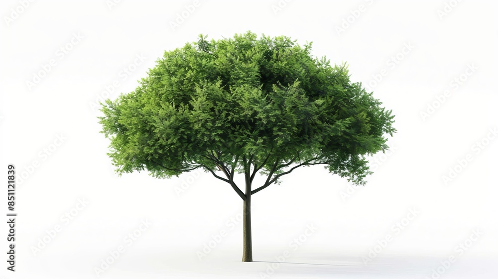 tree isolated on solid white background. isolated on a solid white ...