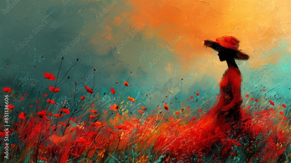 Classic Paintings with Digital Brushstrokes: Show a background ...