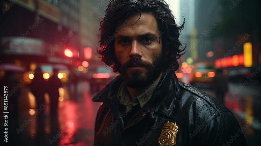 Gritty 1970's NYPD homicide detective. Undercover with a beard. A ...