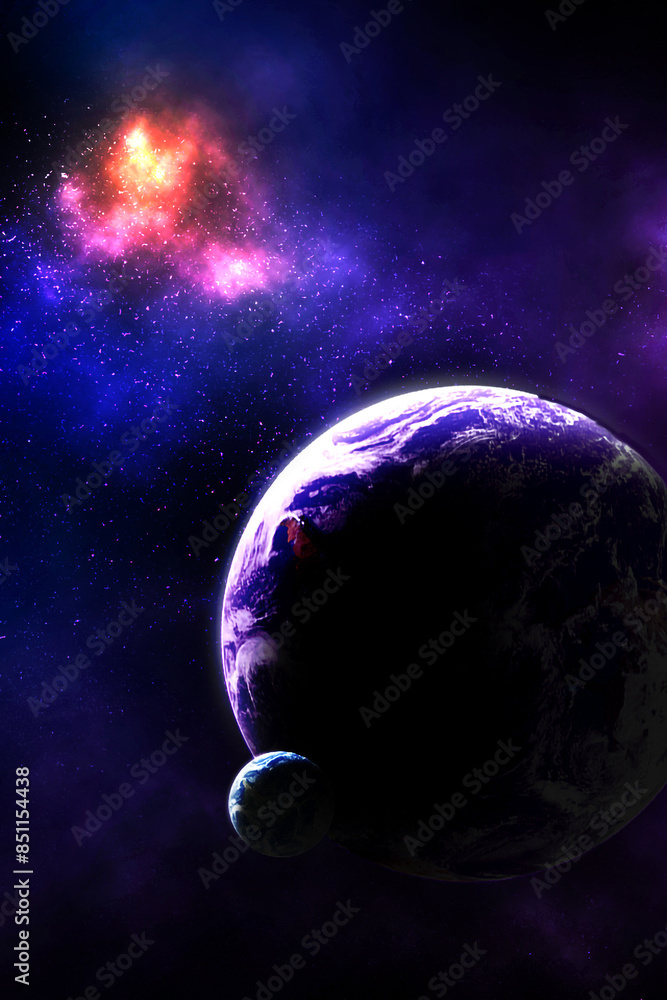 Beautiful outer space images 3d illustration, space wallpapers for ...