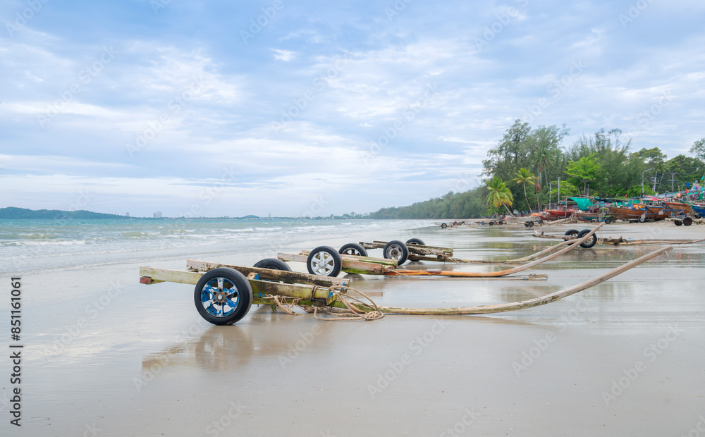 Towing vehicle using for towing fishing boats for fisher ,Boat trailer ...