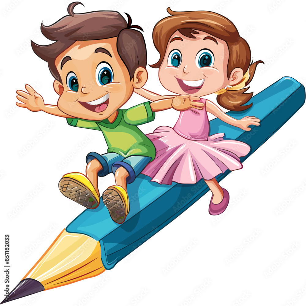 Cute happy School bus cartoon with children character on white ...