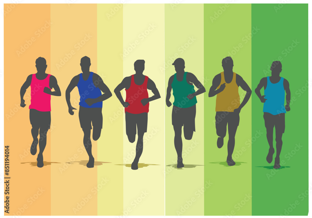 Great elegant colorful vector editable of marathon poster background ...