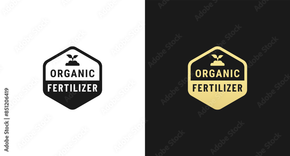 Organic fertilizer label or logo vector isolated. Best organic ...