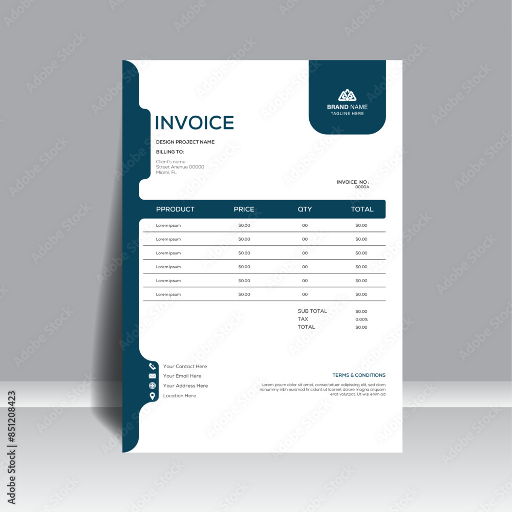 Unique and professional Invoice design template for company bill form ...