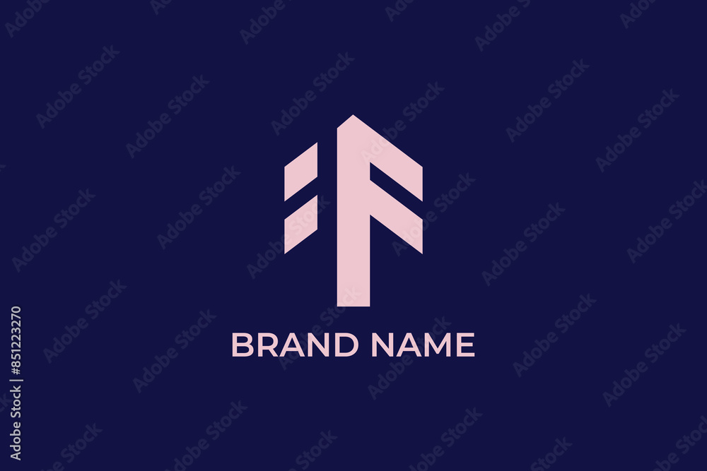 letter F arrow icon logo, letter F traffic signal logo, Cedar pines ...