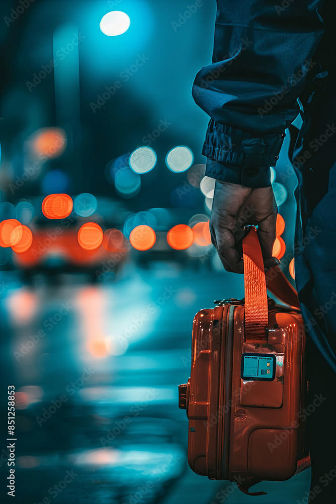 Dramatic scene of a doctor's hand holding a defibrillator, ready to ...